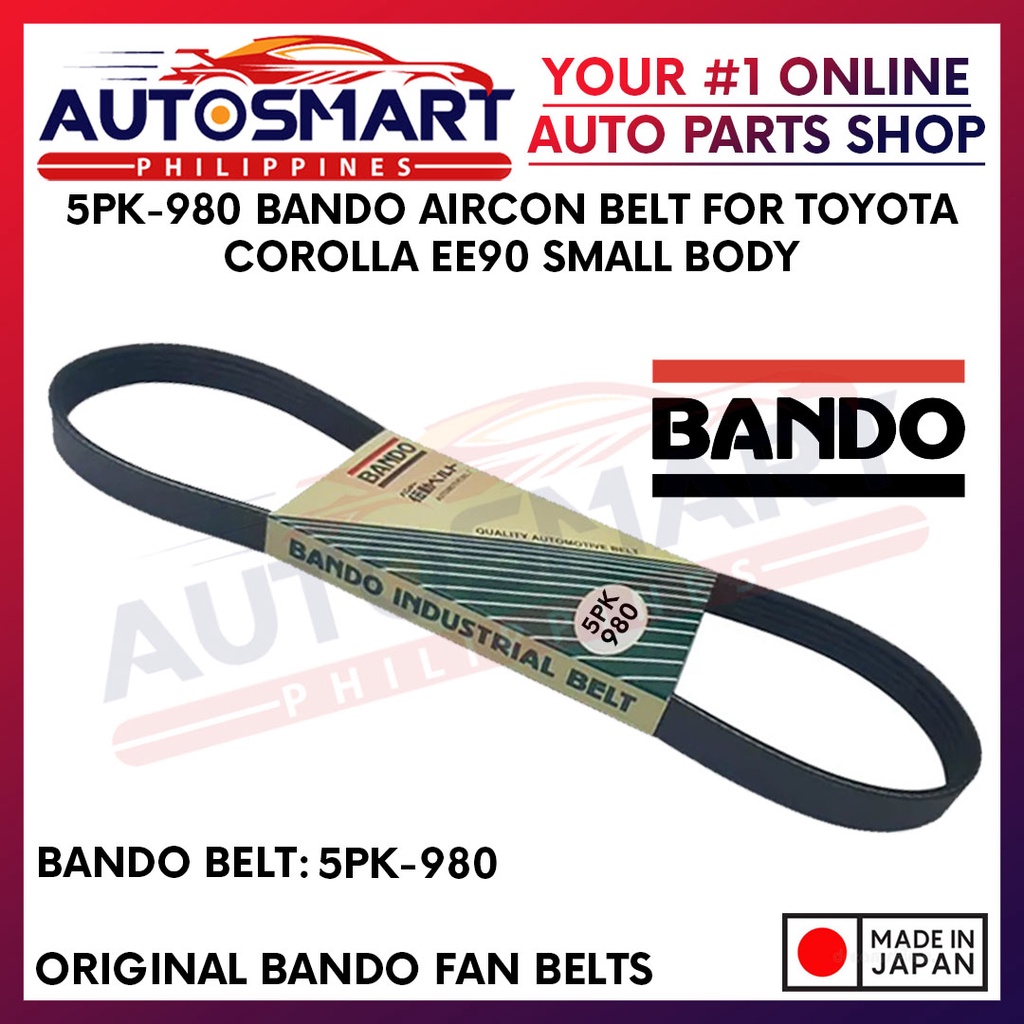 5PK-980 Bando Aircon Belt For Toyota Corolla EE90 Small Body | Shopee ...