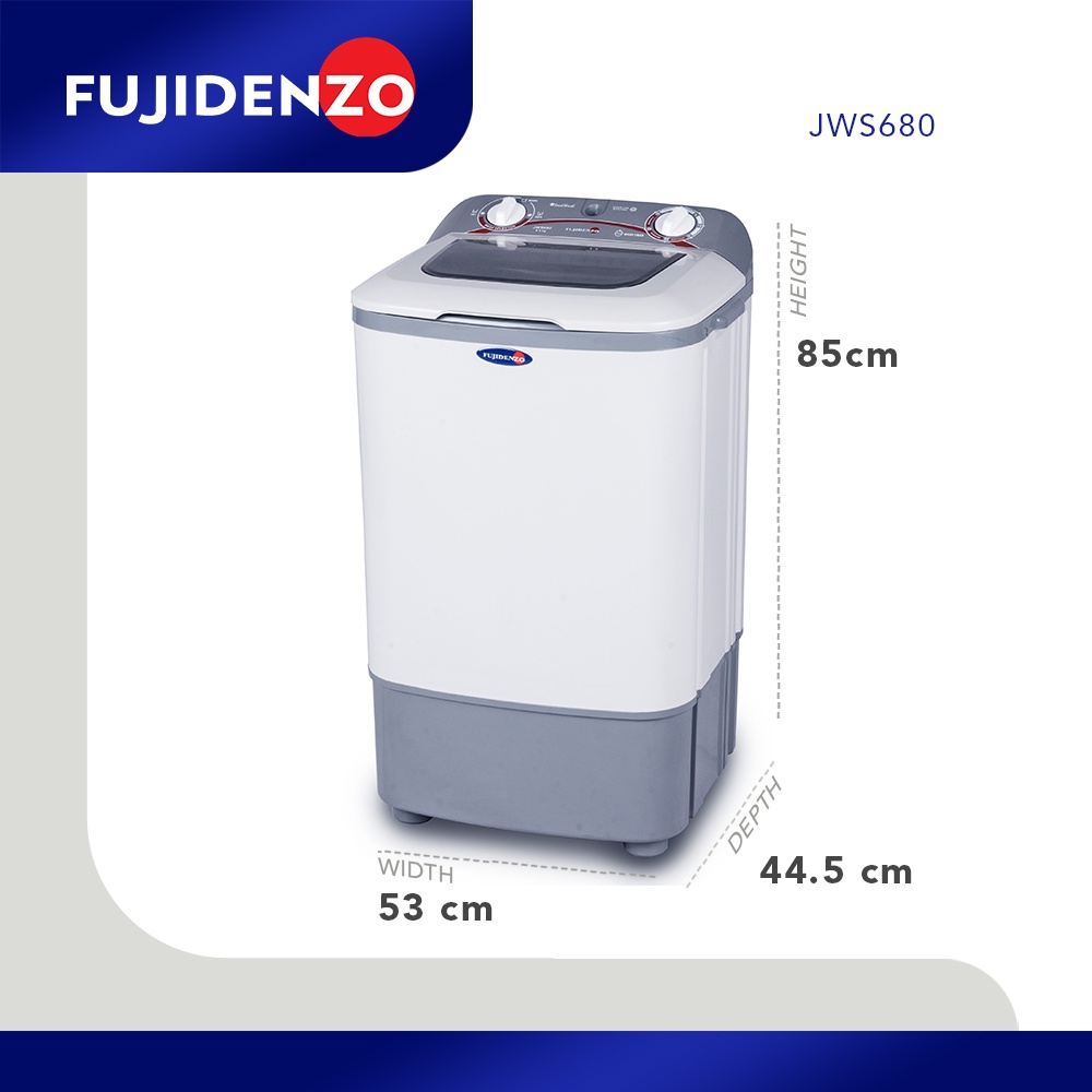 Fujidenzo 6.8 kg Single Tub Washing Machine JWS-680 (Gray) | Shopee ...