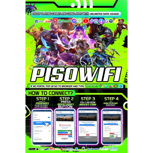 Piso Wifi Tarpaulin LPB 4 Different Designs READ DISCRIPTION BELOW ...