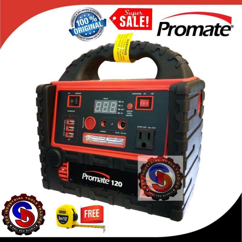 PROMATE 200W Powerstation / Inverter Power Generator (PS120S) with FREE ...