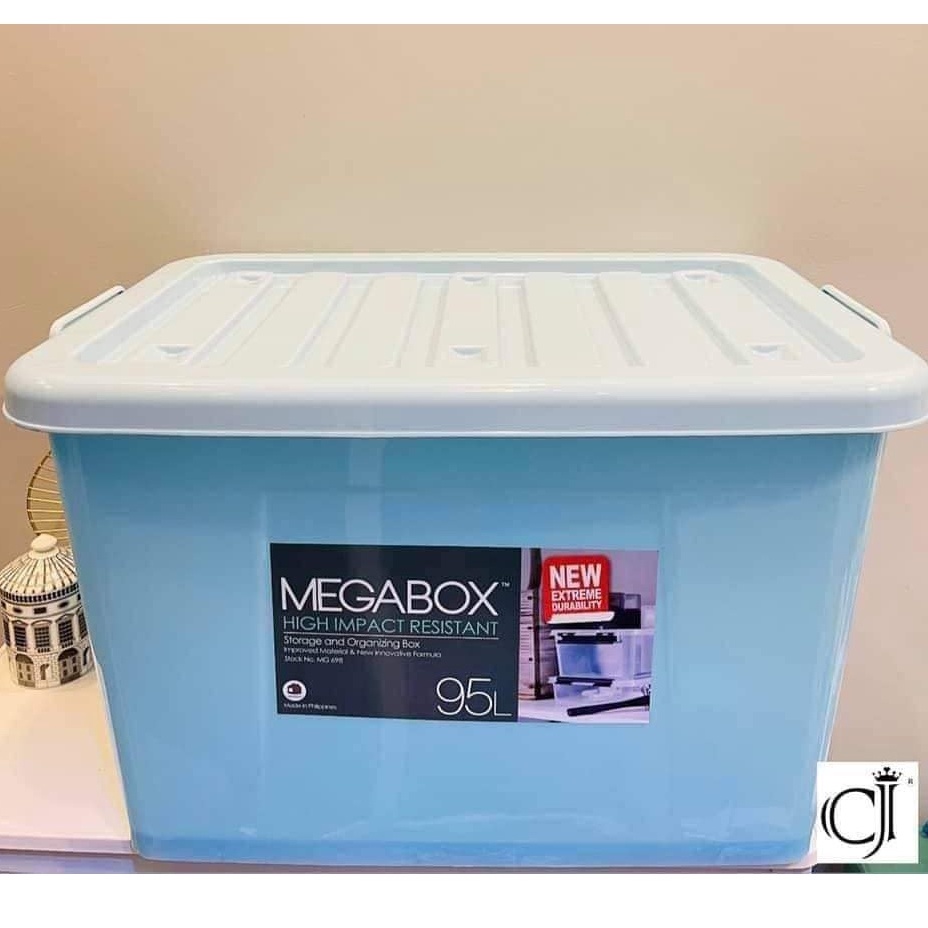 MEGABOX Storage Box 95 Liters (Trans Blue, Trans Clear) | Shopee Philippines