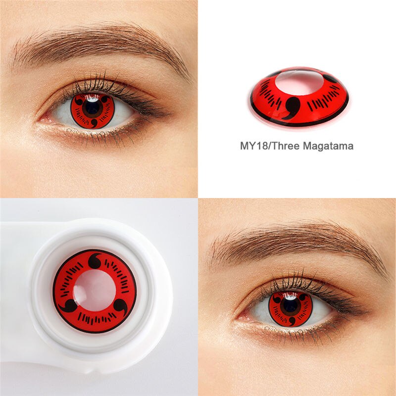 Naruto Sharingan Contact Lenses for Eyes Cosplay Anime Lens Uchiha ...