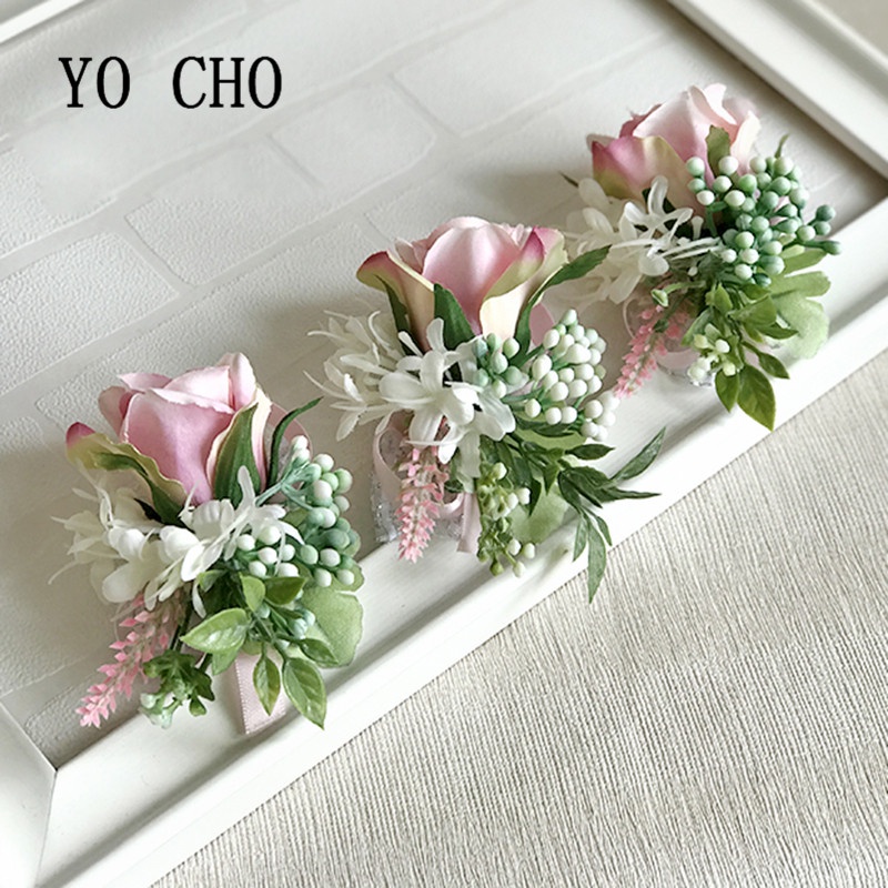 old rose dress formal wedding YO CHO Silk Rose Brooch Bridesmaids ...