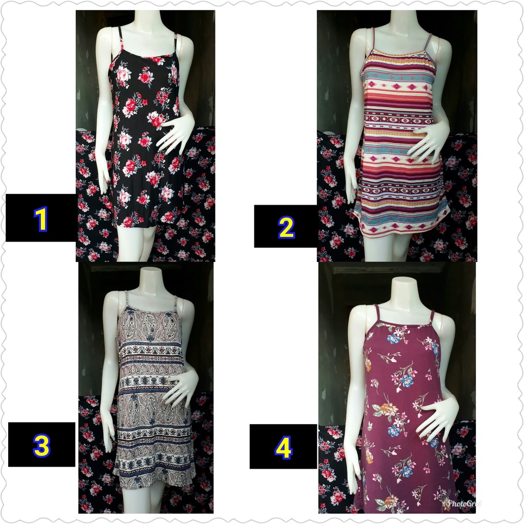 daster pambahay (duster dress ) spaghetti strap can fit small to xxl ...