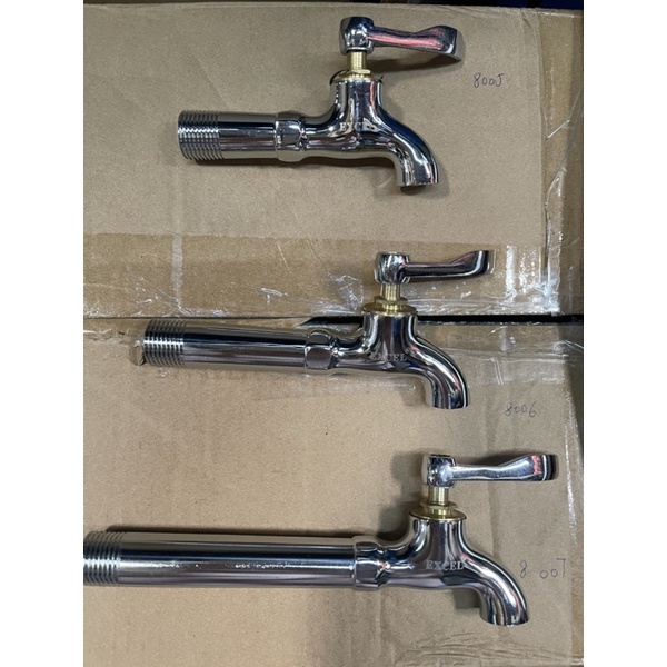 chrome Faucet sink faucet 1/2x2 1/2x4 1/2x6 plain bibb hose bibb(pain ...