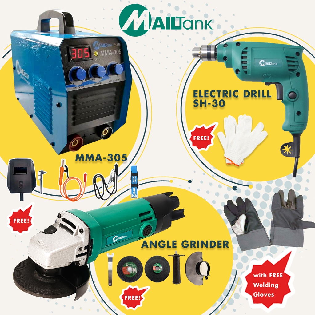 MAILTANK (SH83.SH05.SH30) Angle Grinder & Electric Drill & MMA 305 ...
