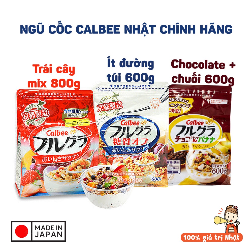 Calbee Japanese fruit cereal, large packs, many flavors: dried fruit ...