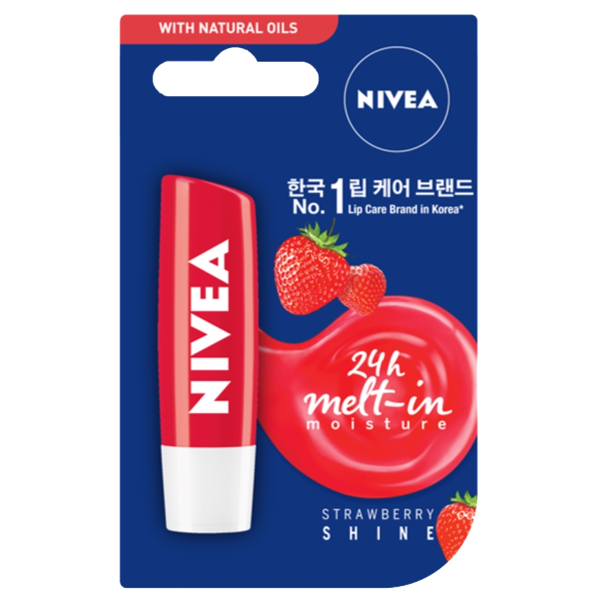 Nivea Lip Care Strawberry Shine Lip Balm 4 8g Shopee Philippines