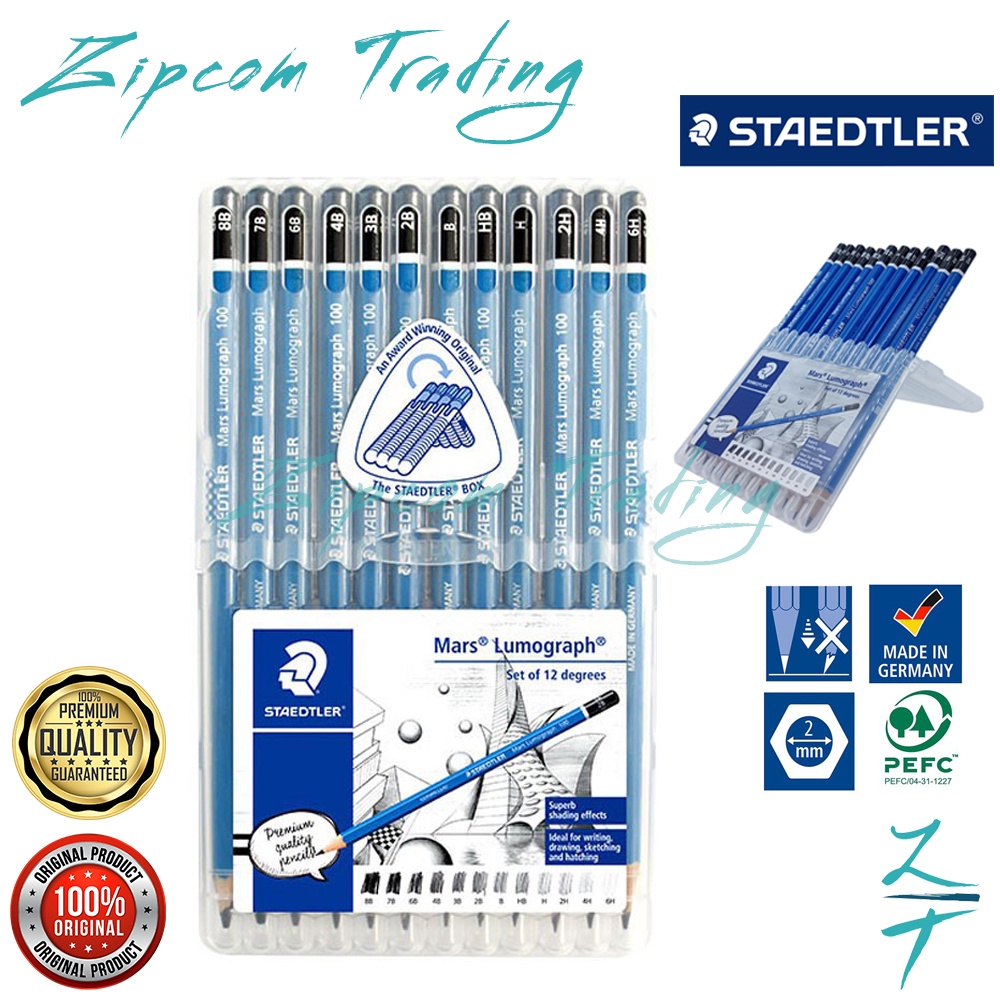 STAEDTLER Mars Lumograph Pencils Set Box (12s & 24s) | Shopee Philippines