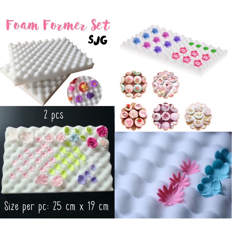foam pad white flower former foam set | Shopee Philippines