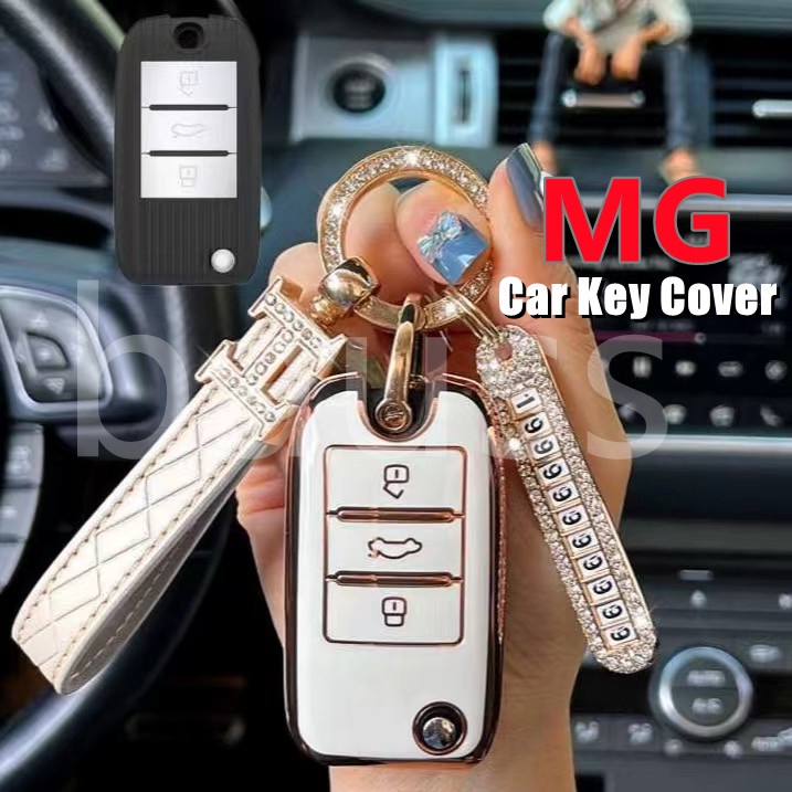TPU Car Key Case Cover Holder Shell For Morris MG GS HS ZS mg3 mg5 mg6 ...