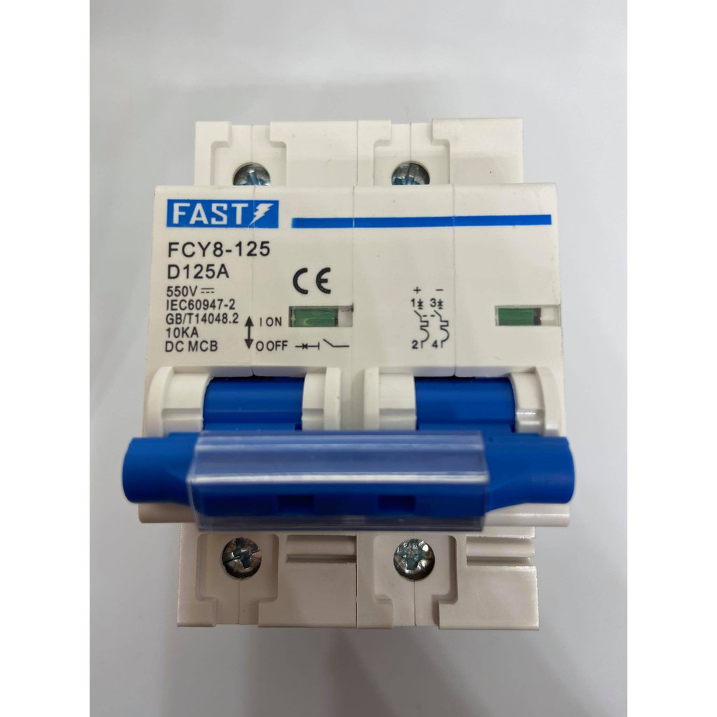 FAST Solar PV Power DC Miniature Circuit Breaker 125A 2 Pole | Shopee ...