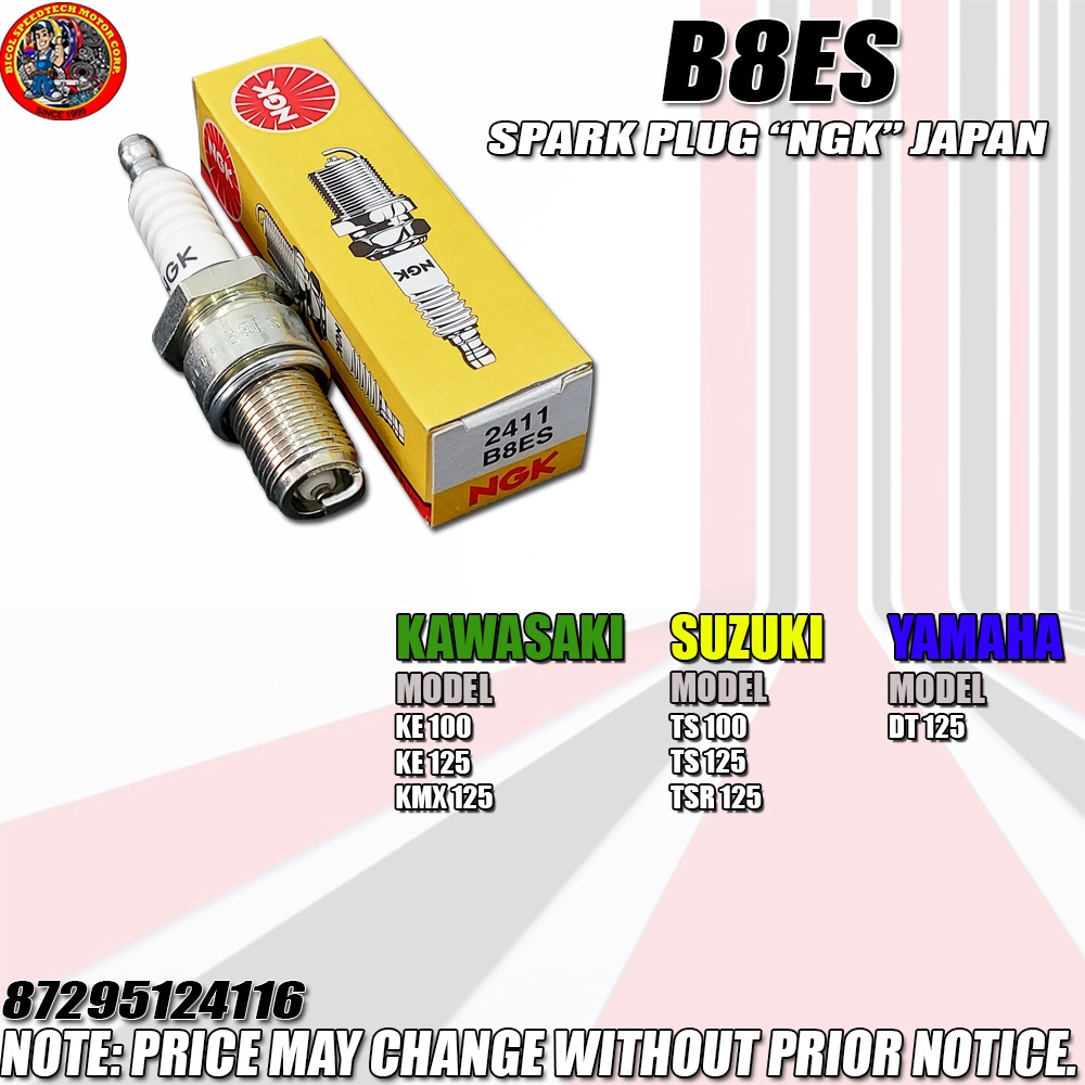 B8ES SPARK PLUG "NGK" JAPAN (87295124116) | Shopee Philippines