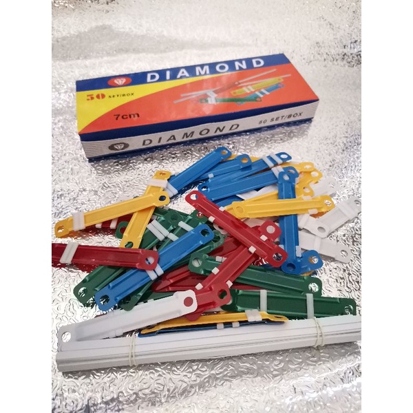 50 Set/Box Diamond Paper Fastener | Shopee Philippines