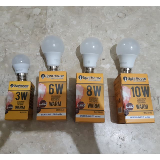 Lighthouse LED Bulb Warm White (Dilaw na Bumbilya) Yellow Bulb ...