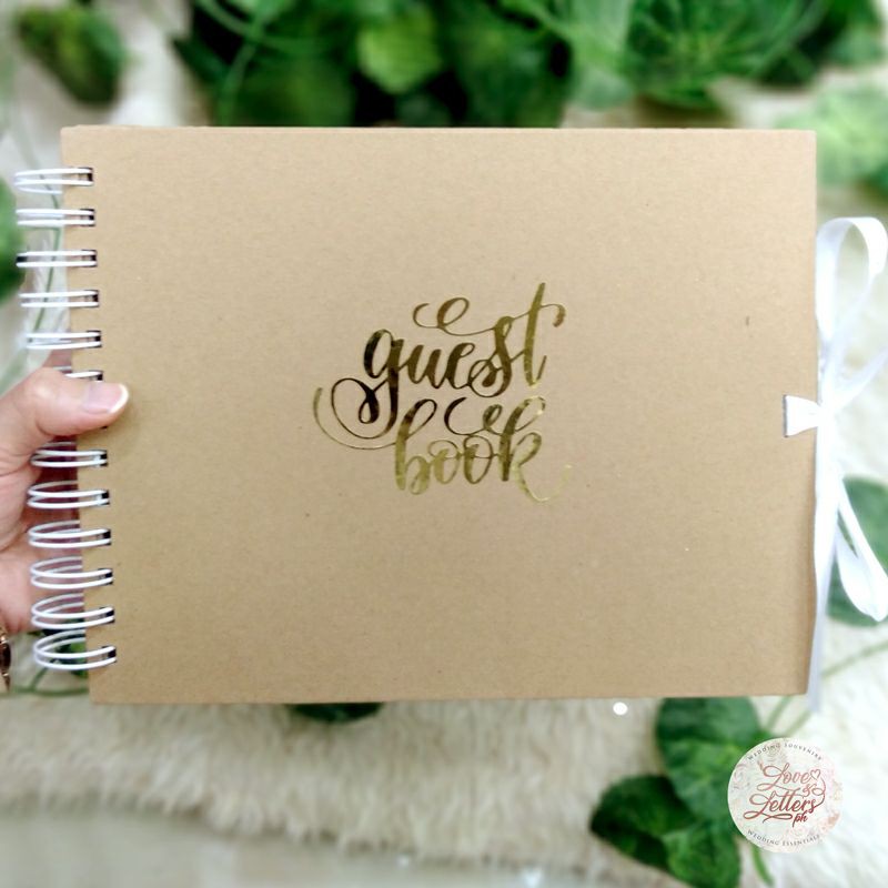 Rustic Guest Book Gold Print | Shopee Philippines