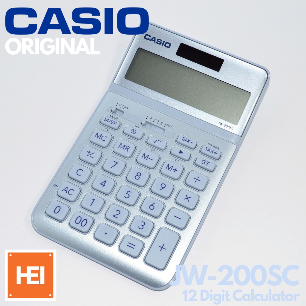 CASIO 12-Digit Calculator w/ Solar JW-200SC ORIGINAL | Shopee Philippines