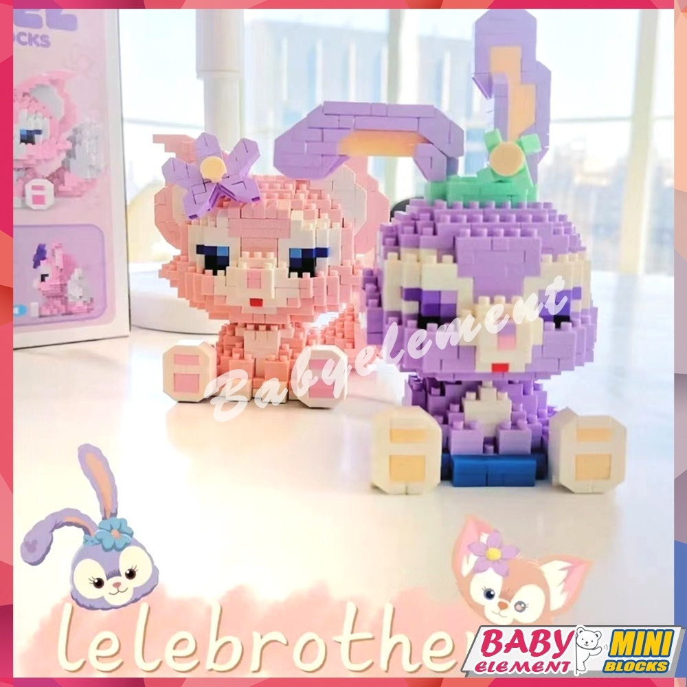 Disney Building Blocks LinaBell StellaLou Series Pop Doll Tide play Desktop Decoration Adults ...