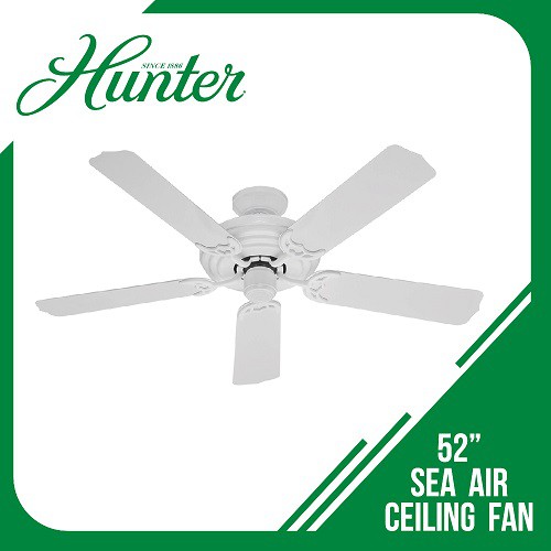 Hunter Fan 52" Sea Air Ceiling Fan Outdoor White HF24909 | Shopee ...