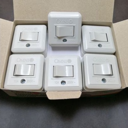 1 box (12 pcs.) Omni Surface Mounted Convenience Square Switch WSS-003 ...