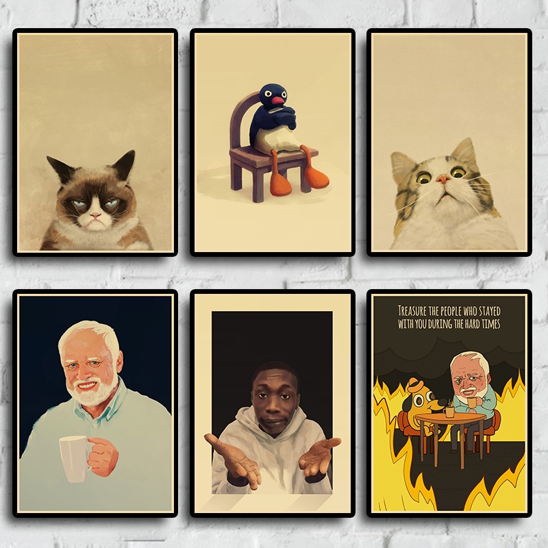 Popular Internet Popular Memes Posters Retro Craft Posters Home Room ...