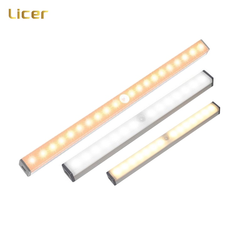 Licer LED Motion Sensor Light USB Rechargeable 3 Modes Dimming Cabinet Light Portable ...