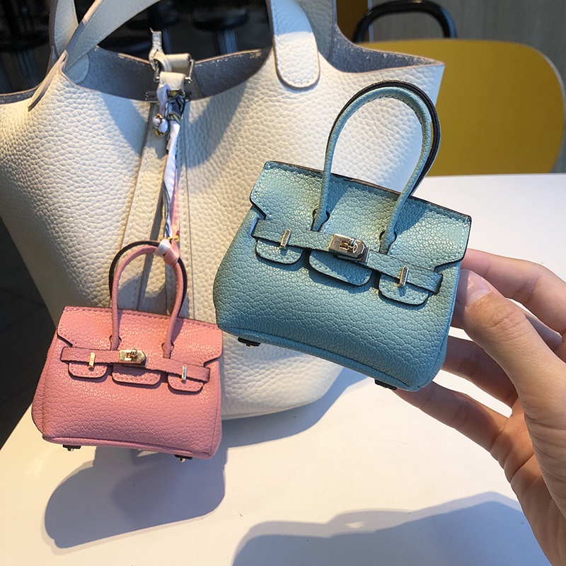 Cute mini birkin Pendant Exquisite Small Accessories Car Keychain ...