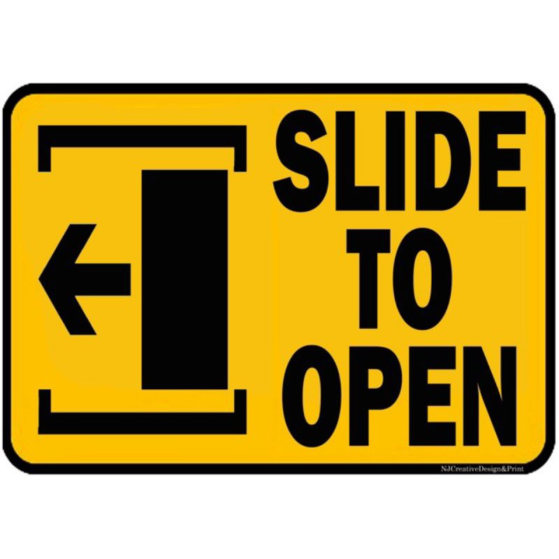 Slide To Open Signage-A4 Size | Shopee Philippines