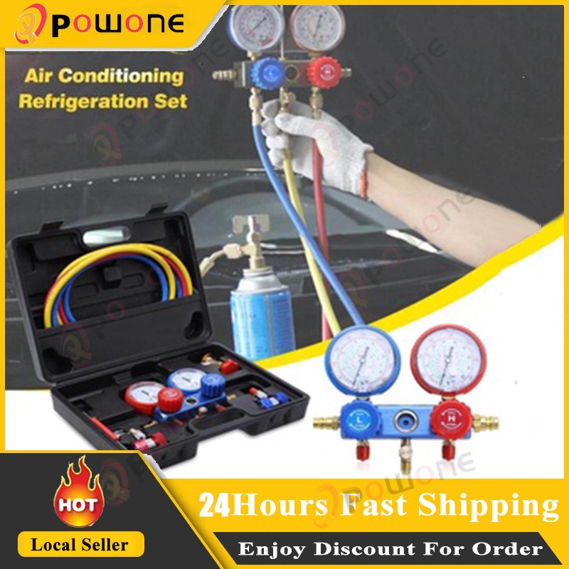 Air Conditioning AC Diagnostic A/C Manifold Gauge Tool Refrigeration ...
