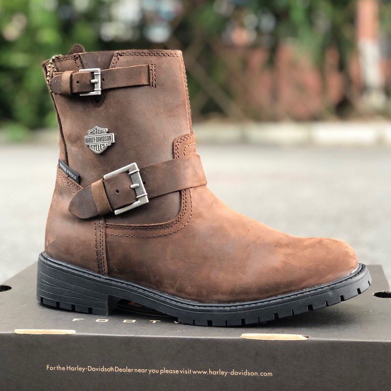 always.ph Goodyear Harley Men's High-Top Leather Motorcycle Rider Boots ...