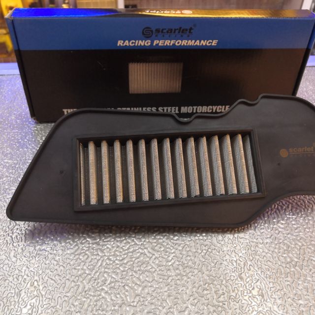 SCARLET AIR FILTER ELEMENT STAINLESS MIO I 125 | Shopee Philippines