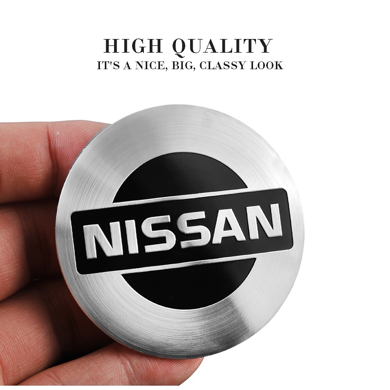 Nissan 4Pcs/set 56mm Car Wheel Hub Cap Sticker Metal Emblem Stickers ...
