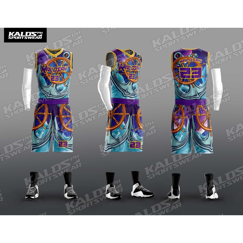 0074 SEAFARER MARINE SEAMAN DESIGN BASKETBALL JERSEY SET SANDO AND ...