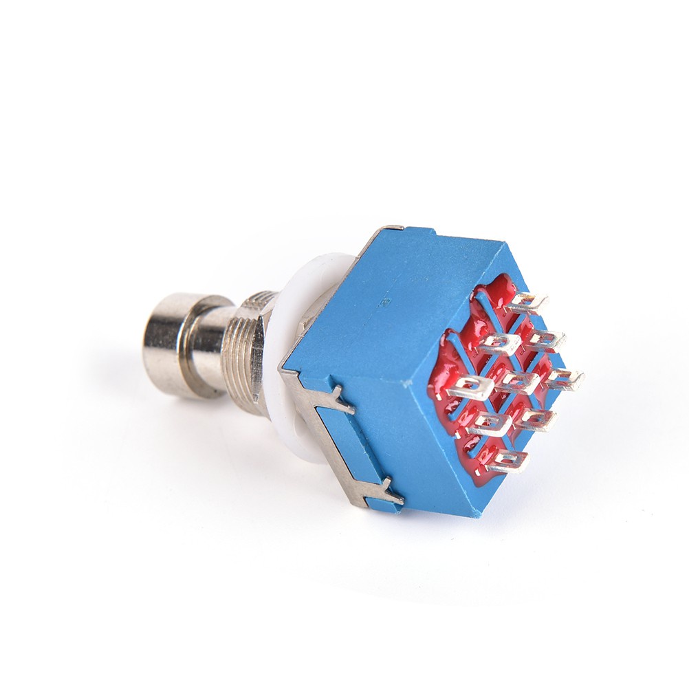 9-pin 3PDT Guitar Effects Pedal Box Stomp Foot Metal Switch True ...