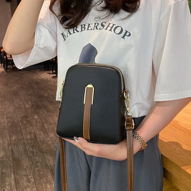 trendy new mini bag fashion wild vertical soft leather one shoulder ...