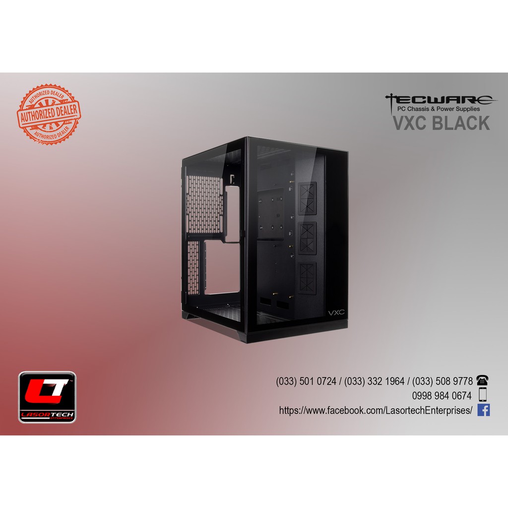 Tecware VXC Dual Tempered Glass Micro ATX Casing - Black | Shopee ...