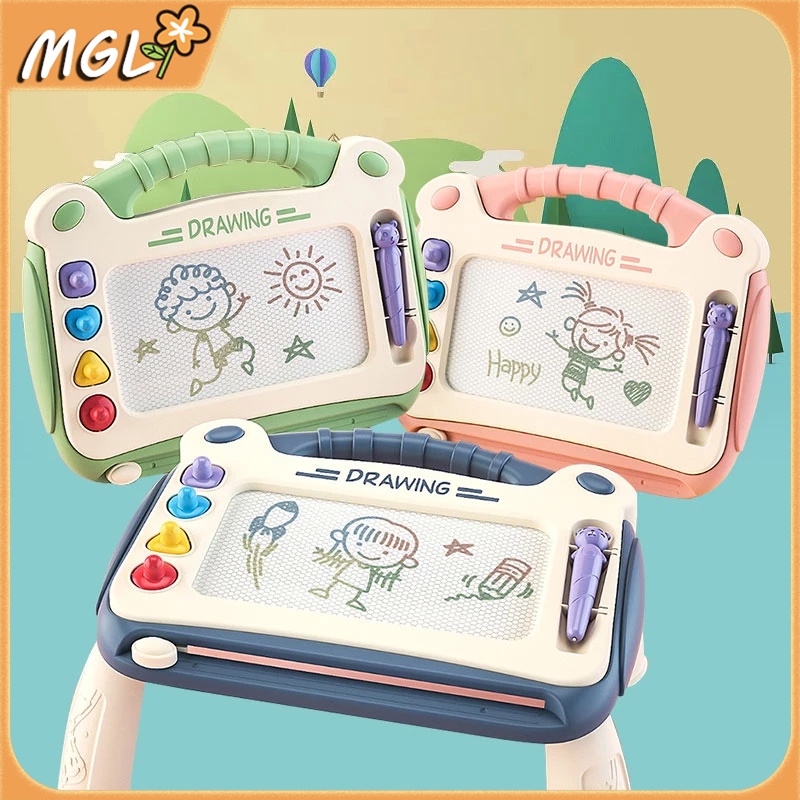 Child Colorful Magnetic Drawing Board with Stand Kids Drawing Sketchpad ...