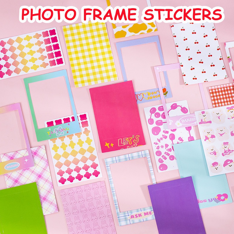 Ins Cute Photo Frame Stickers Pack Photocard Decoration Journal ...