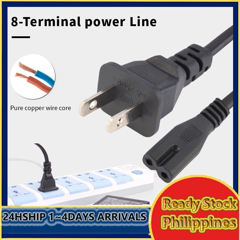 AC Power Cord US PLUG 2 Pin AC Power Cable Cord Adapter Power Cable 2 ...