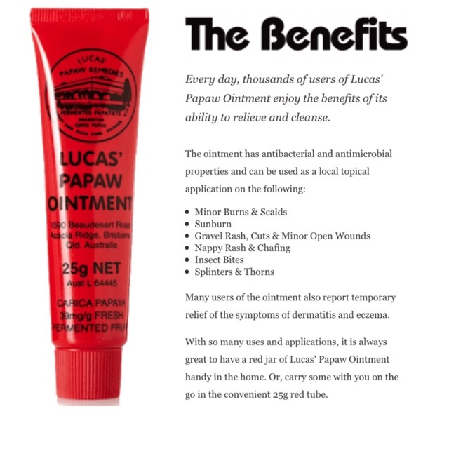 Lucas' Papaw Ointment 25g 75g 100% AUTHENTIC Moisturizer,Lip Balm ...