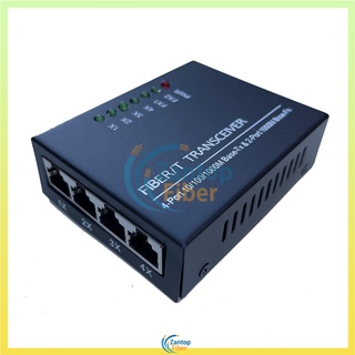 2 SC Port 4 RJ45 Port Gigabit Fiber Switch 10/100/1000M 2F4E Media ...