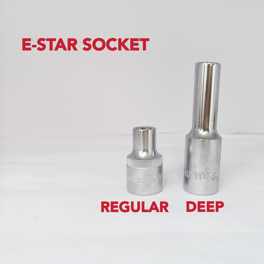 KING TOYO 1/2" E-STAR SOCKET REGULAR & DEEP (E8,E11,E10,E12,E14,E16,E18,E20) | Shopee Philippines