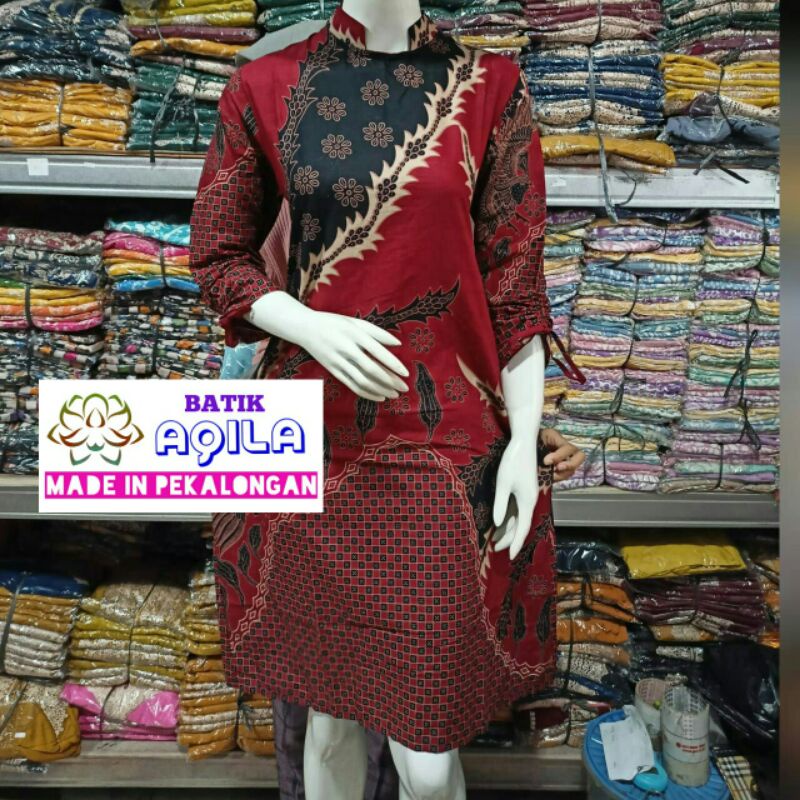 Batik Tunic MODERN Tops Office Uniforms Teacher Uniforms | Shopee ...