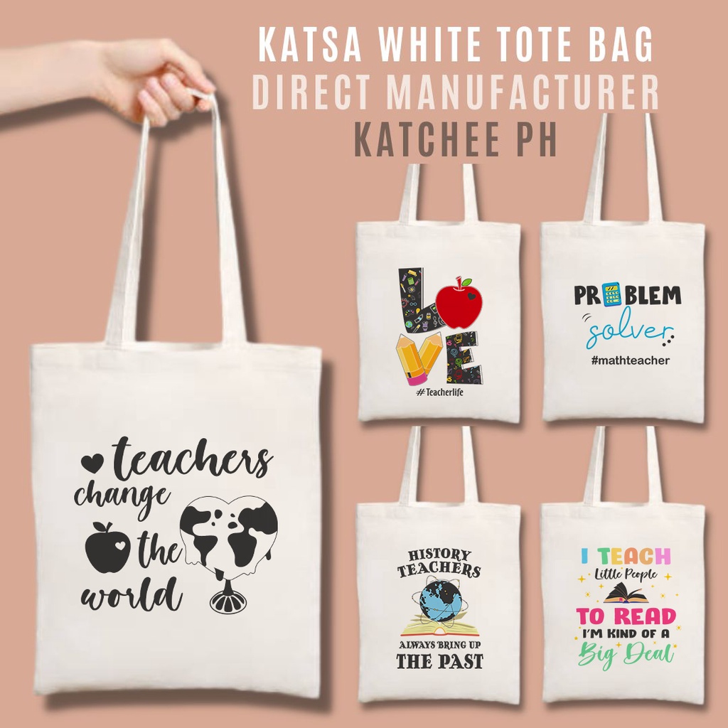 Teacher's Day Tote Bag for teacher Katsa Canvas High Quality / Korean ...