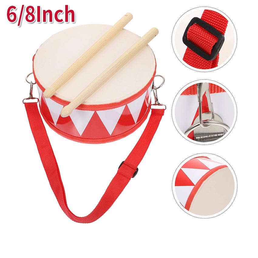 6 inch Snare Drum Wood For Children Baby Toys Beat Instrument Kids ...