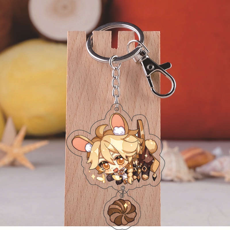 Genshin Impact Game Anime Acrylic Keychain Keyring Manga Collectible ...