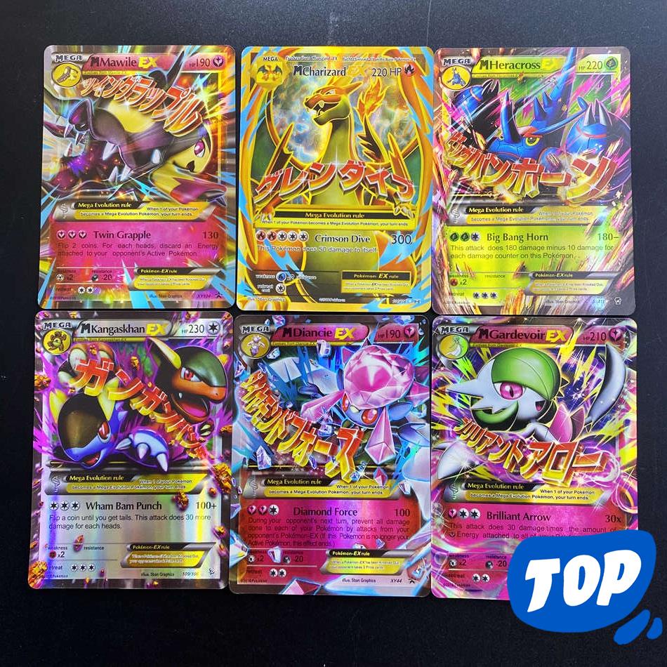 In stock 60pcs Mega EX Pokemon Cards Box Display English Version ...