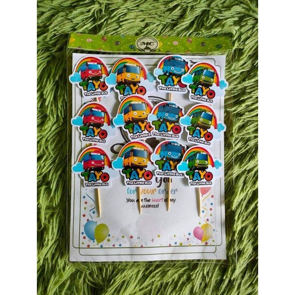 Tayo Little Bus Cupcake Topper (12pcs per packed)(actual picture ...