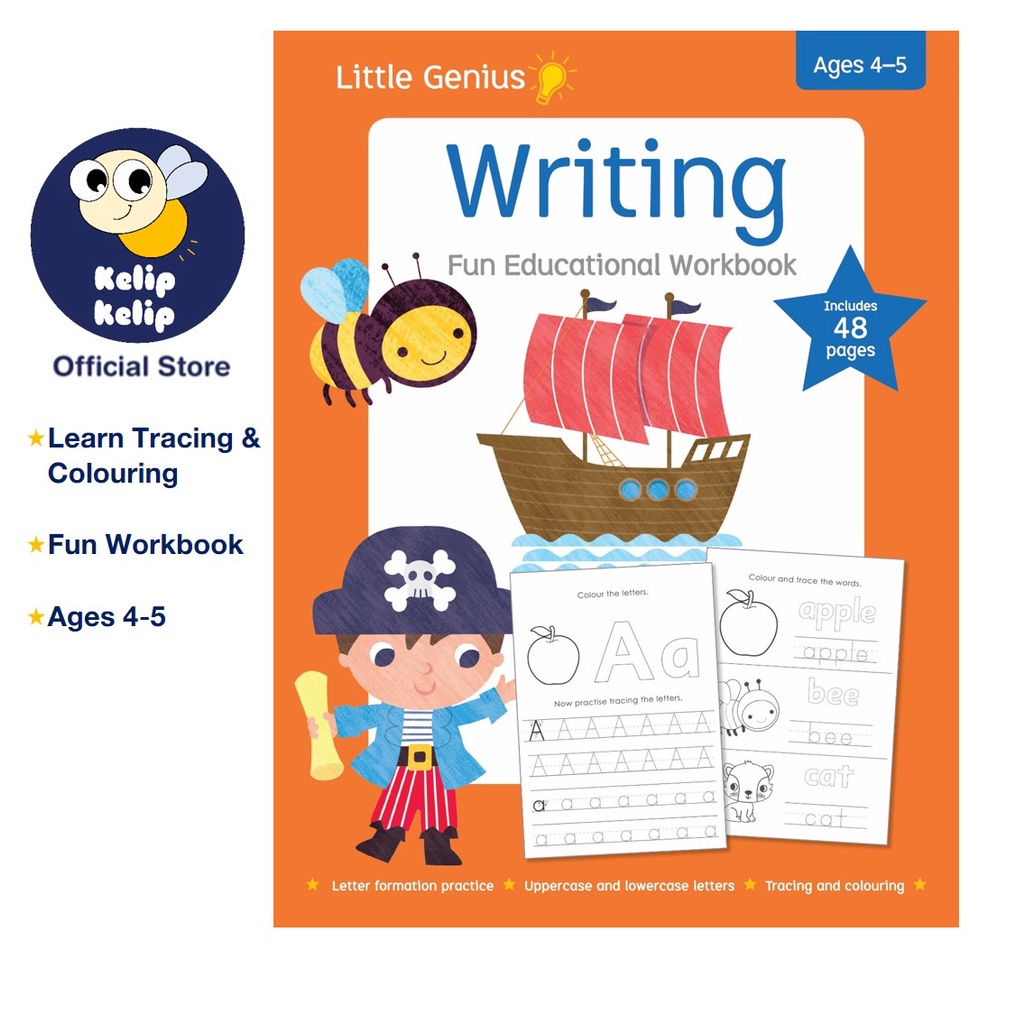 Little Genius Writing Fun Educational Workbook For Kids to Practice ...