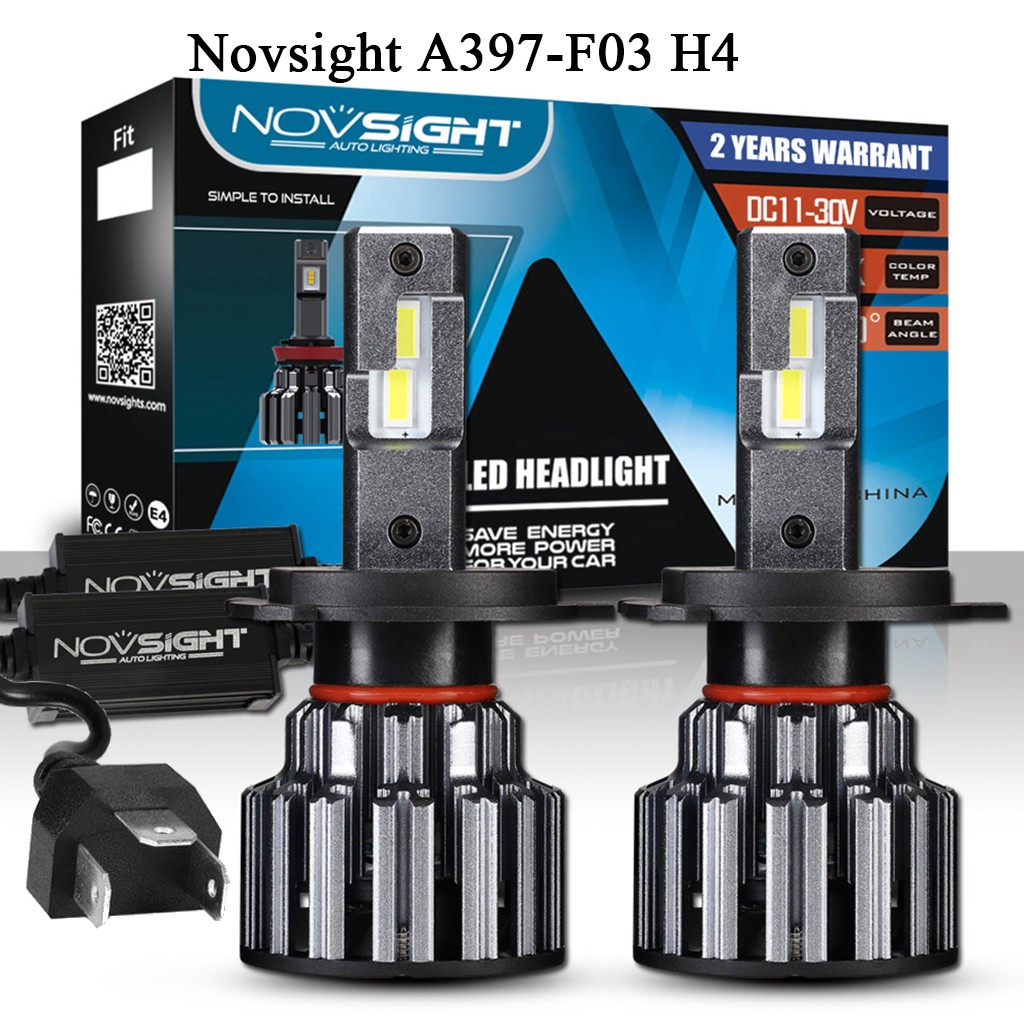 Ready Stock NOVSIGHT F03 H11 H7 H4 9005 80W 6000K LED Headlight 15000LM Super Bright | Shopee ...